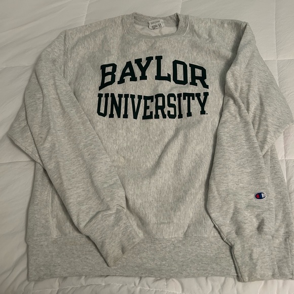 Champion | Tops | Baylor University Grey Champion Sweatshirt With Green ...